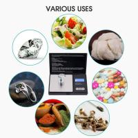 China Weighing Scale Black Original Diamond Model 500 Kitchen Pocket Jewelry Food Scale Digital 200g 0.01g Golden with Battery for sale