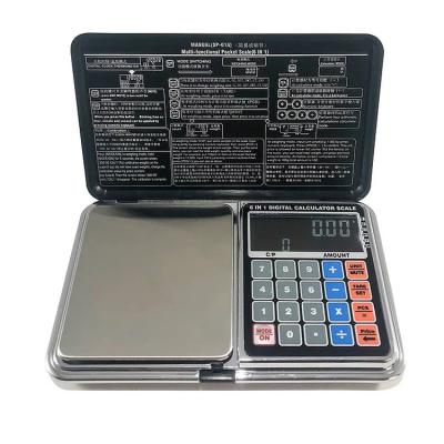China 500g/1000g/100g/200g/300g Capacity LCD Display 6-in-1 Jewelry Pocket Scale with Counting Calculator and Clock Functions for sale