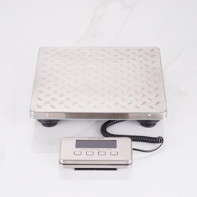 China 300 * 300 * 55mm Rechargeable Stainless Steel Parcel Scale 200 kg Industrial Platform Scale for Precise Parcel Transport for sale