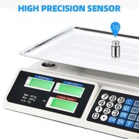 China 40kg High Accuracy Digital Electronic Food Weighing Scale for Supermarket and Household Battery Powered 1g Division for sale