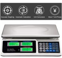 China Rectangle Digital Display Vasipor Accurate 40kg Calculation Fruit Weight Electronic Counter Counting Commercial Weight Scale for sale