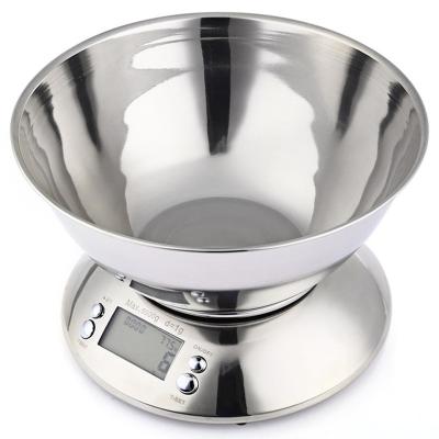 China Upgrade Your Kitchen with Our Electronic Scale Stainless Steel Bowl 1g Increment and Temperature Measurement for sale