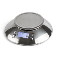China 2*AAA Battery Silver 5000g Multifunctional Digital Kitchen Food Scale With Bowl Portable Stainless Steel Bowl Type LCD Platform Scale for sale
