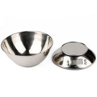 China 2*AAA Battery Silver 5000g Multifunctional Digital Kitchen Food Scale With Bowl Portable Stainless Steel Bowl Type LCD Platform Scale for sale