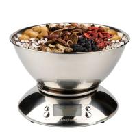 China 2*AAA Battery Silver 5000g Multifunctional Digital Kitchen Food Scale With Bowl Portable Stainless Steel Bowl Type LCD Platform Scale for sale