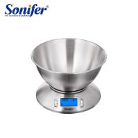 China Sonifer SF-1926 5kg Stainless Steel Digital Scale With Food Bowl Diameter 21CM Healthy Lift Weighing Scale Kitchen Scale for sale