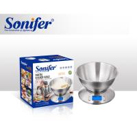 China Sonifer SF-1926 5kg Stainless Steel Digital Scale With Food Bowl Diameter 21CM Healthy Lift Weighing Scale Kitchen Scale for sale