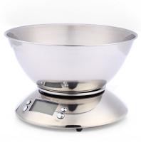 China Cooking Tool Stainless Steel Electronic Weight Scale Food Balance Cuisine Kitchen Scale With Bowl 5Kg 1g for sale