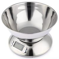 China Cooking Tool Stainless Steel Electronic Weight Scale With Bowl and Scale Tray 5kg 1g Capacity for Precision Kitchen Scale for sale