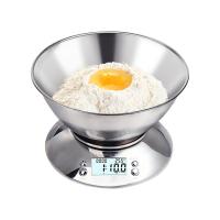 China All-Season Digital Food Scale Stainless Steel Kitchen Scale with Bowl and Accurate Weight Measuring Capability for sale