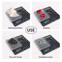China OEM Supported Jewelry Scale 2 in 1 Digital Electronic Balance Weigh Scale with Solar Calculator Gold Pearl Weighing Portable for sale