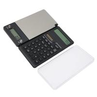 China OEM Supported Jewelry Scale 2 in 1 Digital Electronic Balance Weigh Scale with Solar Calculator Gold Pearl Weighing Portable for sale