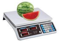 China Scale Tray Rectangle Accurate 40kg Commercial Weight Scale for Fruit Electronic Counter with 1g Division Battery Powered for sale