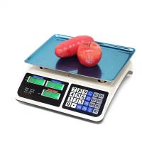 China Scale Tray Rectangle Accurate 40kg Commercial Weight Scale for Fruit Electronic Counter with 1g Division Battery Powered for sale