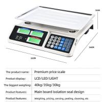 China Commercial 40kg Electronic Scale WITH LID 30kg Vegetable Scale for Commercial division 1g for sale