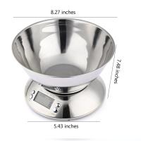 China Multifunctional Electronic Scale With Scale Tray 5kg Food Measuring Gram Stainless Steel Kitchen Scale LCD size 47*24mm for sale
