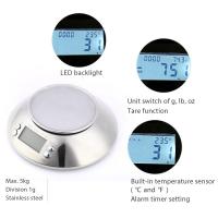 China Multifunctional Electronic Scale With Scale Tray 5kg Food Measuring Gram Stainless Steel Kitchen Scale LCD size 47*24mm for sale