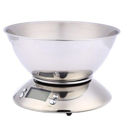 China Digital Scale Type Stainless Steel Electronic 5kg 1g Precision Kitchen Scales for Weight Measuring and Food Balance for sale