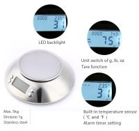 China Digital Multifunction Kitchen Scale 5kg Electronic Stainless Steel Food Weighing Scale with Large Removal Bowl for sale