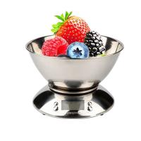 China Stainless Steel Material 201 ABS Base Digital Kitchen Scale in 215*145mm Product Size for Accurate and Easy Weighing for sale
