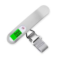 China LCD Display Stainless Steel Suitcase Luggage Scale OEM Custom Logo Portable 50KG 10g Digital Hanging Handhold Travel Scale for sale