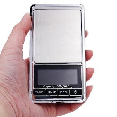 China Jewelry Scale 500g 0.01g Electronic Weight Diamond Balance Precision Portable Pocket Digital Scales with Backlight for sale