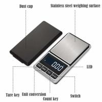 China ABS Plastic Stainless Steel Digital Pocket Scale WITH LID 500g 300g Digital Mini Jewelry Scale 0.01g Portable Electronics for sale