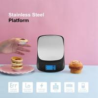 China Camry Stainless Steel Smart 5kg/1g Digital Kitchen Balance Touch Button Weighing Scales for Weight Measuring and Balance for sale
