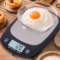 China High End Electronic Weighing Sensitive 5kg Stainless Steel Kitchen Food Baking Scale ROUND Measuring for Perfect Results for sale