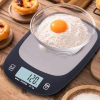 China High End Electronic Weighing Sensitive 5kg Stainless Steel Kitchen Food Baking Scale ROUND Measuring for Perfect Results for sale
