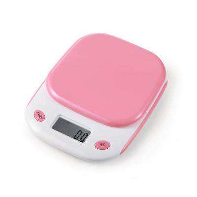 China 3kg/0.1g Mini Digital Kitchen Scale with Lid ABS Plastic Smart Battery Food Balancing Machine for sale