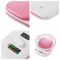 China 3kg/0.1g Mini Digital Kitchen Scale with Lid ABS Plastic Smart Battery Food Balancing Machine for sale