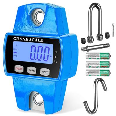 China ABS stainless steel 660 lb Digital Hanging Scale 300 kg Mini Crane Scale LCD/LED Display Hooks for Farm Hunting Fishing Outdoor OEM Customizable for sale