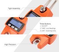 China ABS stainless steel 660 lb Digital Hanging Scale 300 kg Mini Crane Scale LCD/LED Display Hooks for Farm Hunting Fishing Outdoor OEM Customizable for sale