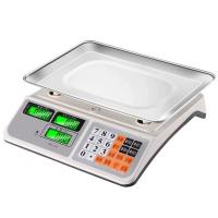 China Bench Scale LCD Display White Color Heavy Duty Body 420g Stainless Iron Tray Plate Electric Scale 40kg Capacity High Precision Load Cell for sale