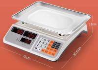 China Bench Scale LCD Display White Color Heavy Duty Body 420g Stainless Iron Tray Plate Electric Scale 40kg Capacity High Precision Load Cell for sale