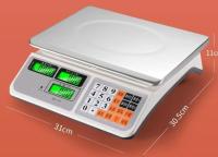 China Bench Scale LCD Display White Color Heavy Duty Body 420g Stainless Iron Tray Plate Electric Scale 40kg Capacity High Precision Load Cell for sale