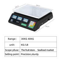 China 40kg Commercial Table Scale for Fruit Store Accurate Weighing Platform Plastic Stainless Steel Electronic Components for sale