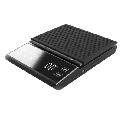 China 3KG/0.1g Kitchen LCD Digital Coffee Scale with Timer Hand Punch Drip Coffee Features 5KG Household Scale Battery Powered for sale