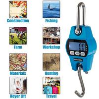 China 300Kg Capacity Handheld LED Display Orange Digital Mini Crane Scale for Farm Hunting Fishing ABS Stainless Steel for sale