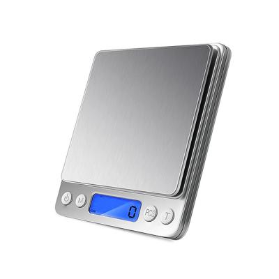 China Weight Measuring Stainless Steel Mini Electronic Kitchen Scales 200g-5kg Capacity 0.1g-0.01g Resolution for Coffee Tea Food for sale