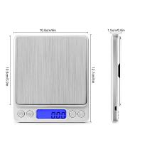 China Weight Measuring Stainless Steel Mini Electronic Kitchen Scales 200g-5kg Capacity 0.1g-0.01g Resolution for Coffee Tea Food for sale