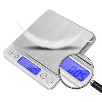 China Weight Measuring Stainless Steel Mini Electronic Kitchen Scales 200g-5kg Capacity 0.1g-0.01g Resolution for Coffee Tea Food for sale