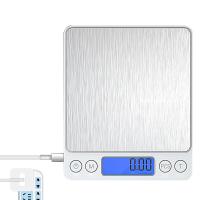 China Weight Measuring Stainless Steel Mini Electronic Kitchen Scales 200g-5kg Capacity 0.1g-0.01g Resolution for Coffee Tea Food for sale