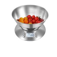 China 5kg Waterproof Digital Kitchen Scale Stainless Steel Electronic Food Weight Measuring Device Battery with ROUND Function for sale