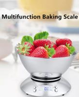 China 5kg Waterproof Digital Kitchen Scale Stainless Steel Electronic Food Weight Measuring Device Battery with ROUND Function for sale