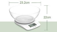 China OEM Customized Kitchen Scale with Bowl for Baking Cooking 5kg/11lb LCD Display Size 58x27mm Plastic Multiple Units for sale