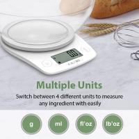 China OEM Customized Kitchen Scale with Bowl for Baking Cooking 5kg/11lb LCD Display Size 58x27mm Plastic Multiple Units for sale