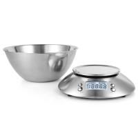 China Digital Display 5kg/1g Stainless Steel Kitchen Scale Rectangle Balance for Cooking Bowl Battery Electronic Weighing for sale