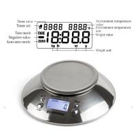 China Stainless Steel Digital Kitchen Scale High Accuracy 5kg/1g with Removable Knead Dough Bowl and Room Timer Battery Powered for sale